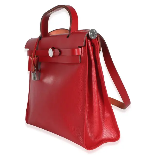 Hermès Herbag Zip 31 Pm Shoulder Bag - Red