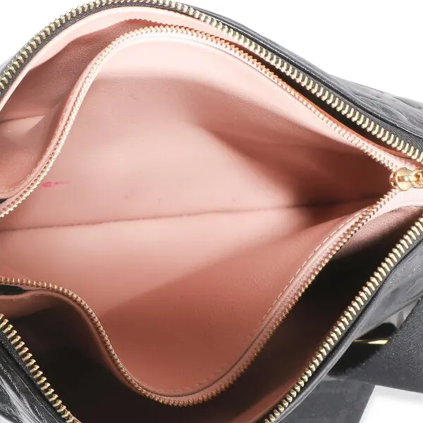 LOUIS VUITTON Monogram Embossed Lambskin Coussin Pm Shoulder Bag - Black