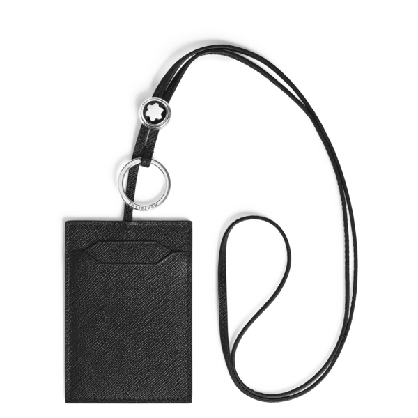 Montblanc Card Holder 3cc With Strap In Sartorial - Black