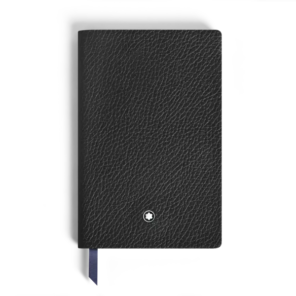 Montblanc Small Notebook In Grain Leather, Lined Pages - Black