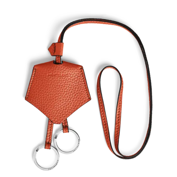 Montblanc Key Holder In Grain - Tangerine