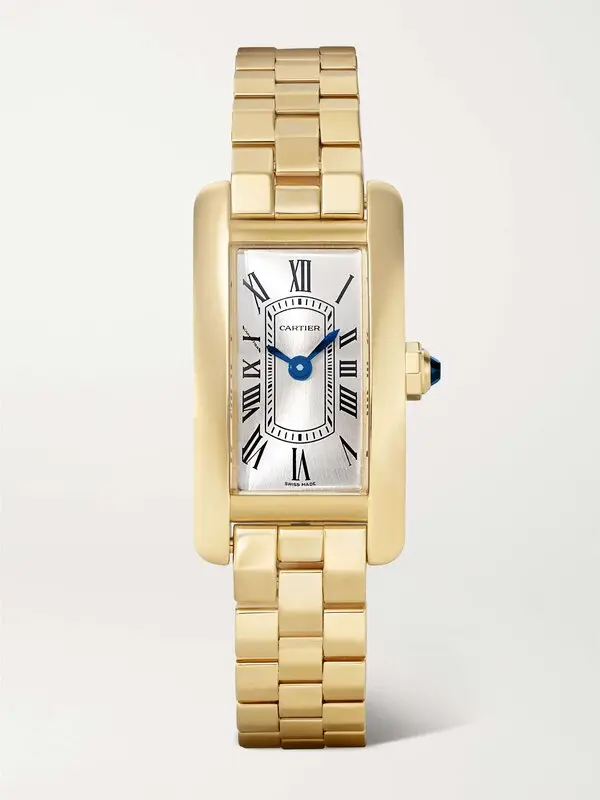 Cartier Tank Américaine Small Quartz-movement 18-karat Watch, Ref. Crwgta0406 - Gold