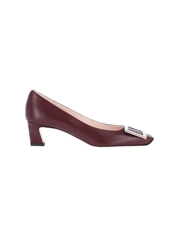 ROGER VIVIER Goat Leather Heeled Shoes With Buckle Detailing