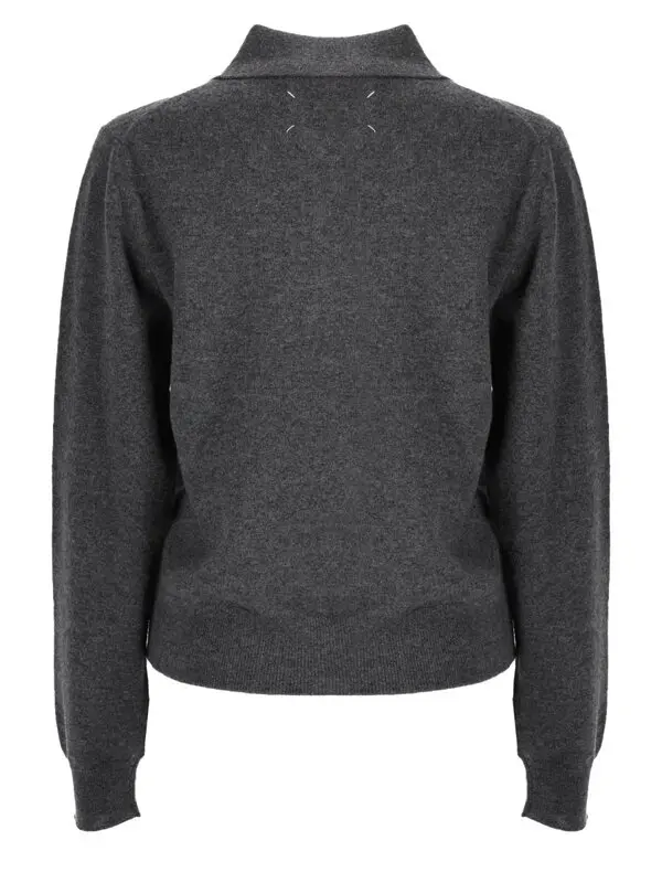 MAISON MARGIELA Virgin Wool Mock Neck Sweater