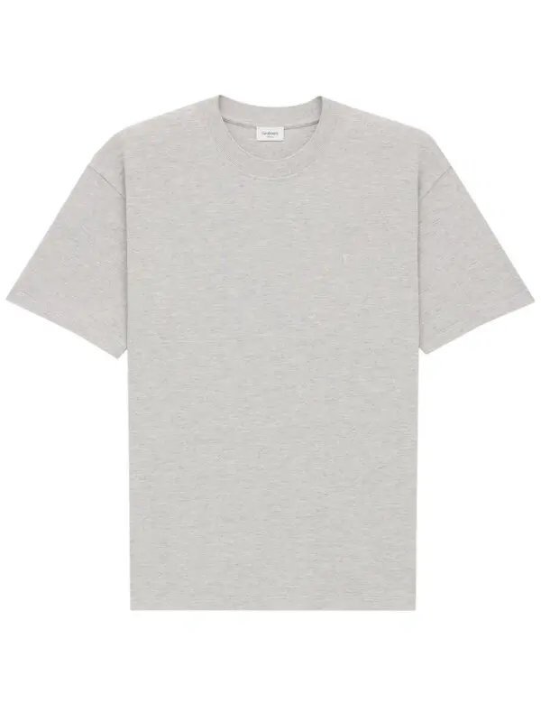 Saint Laurent Tonal Cassandre Embroidered Crewneck Sweatshirt - Grigio