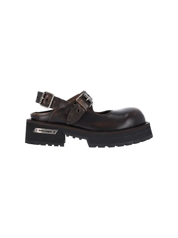 Balenciaga 100% Calf Leather Sandals - Brown