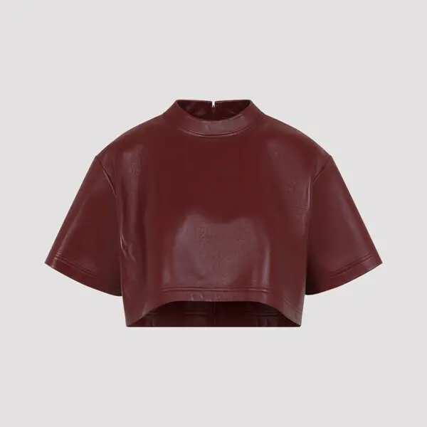 Balenciaga Cropped Leather Top