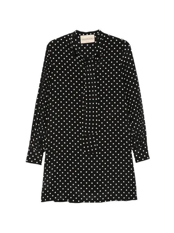 Valentino Garavani Silk Neck Scarf With Button Cuffs - Nero