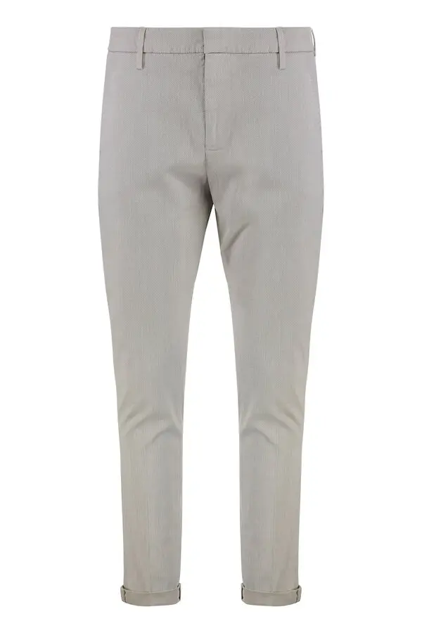 DONDUP Gaubert Cotton-blend Trousers With Roll-up Ankle Cuffs