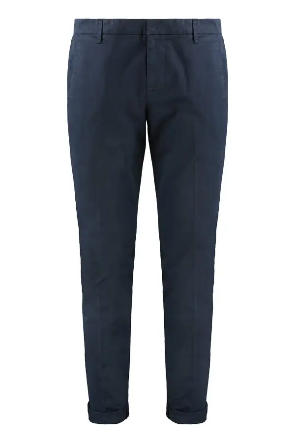DONDUP Gaubert Cotton Trousers With Roll-up Ankle Cuffs