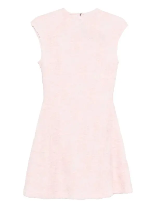 ROTATE BY BIRGER CHRISTENSEN 3d Floral Mesh Mini Dress With Sleeveless Zip - Rosa