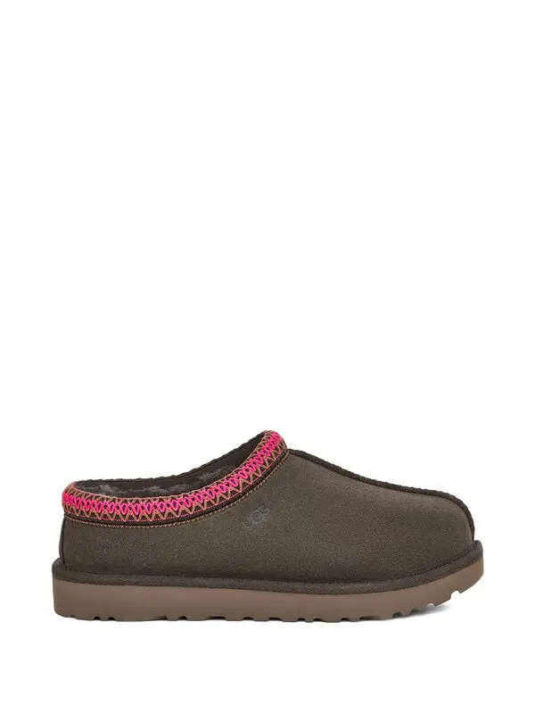 UGG Uggbraid Mini Suede Sandals With Sheepskin Lining & Genuine Fur - Grigio