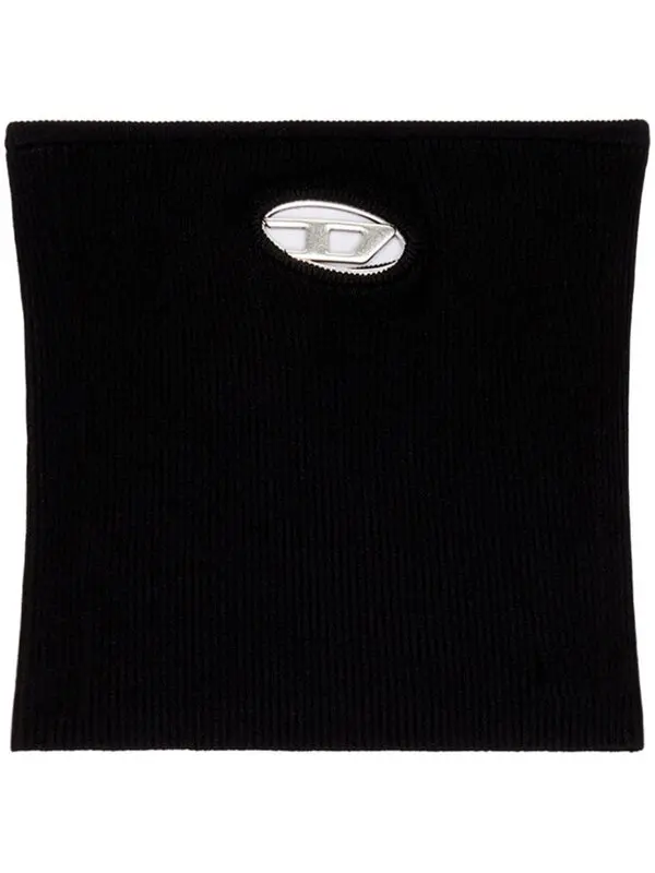 DIESEL® Crop Tube Top With Logo Plaque - Black