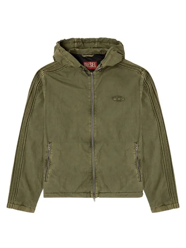 DIESEL® Cotton Jacket Regular Fit With Drawstring Hood, Size