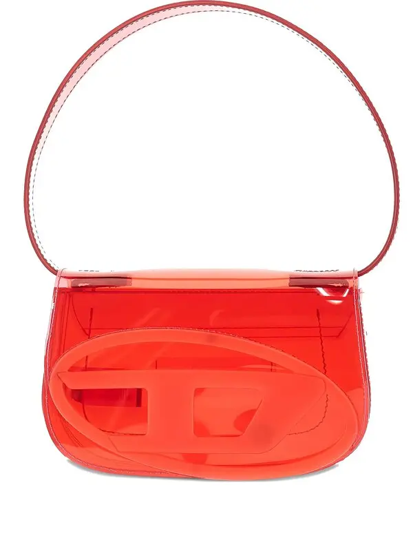 DIESEL® 1dr Flexible Tpu Mini Shoulder Bag With Mirrored Handle - Rosso