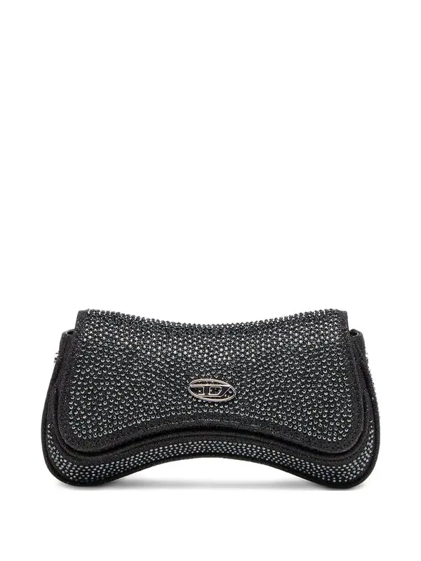 DIESEL® Mini Handbag With Rhinestones, Oval D Plaque & Adjustable Strap