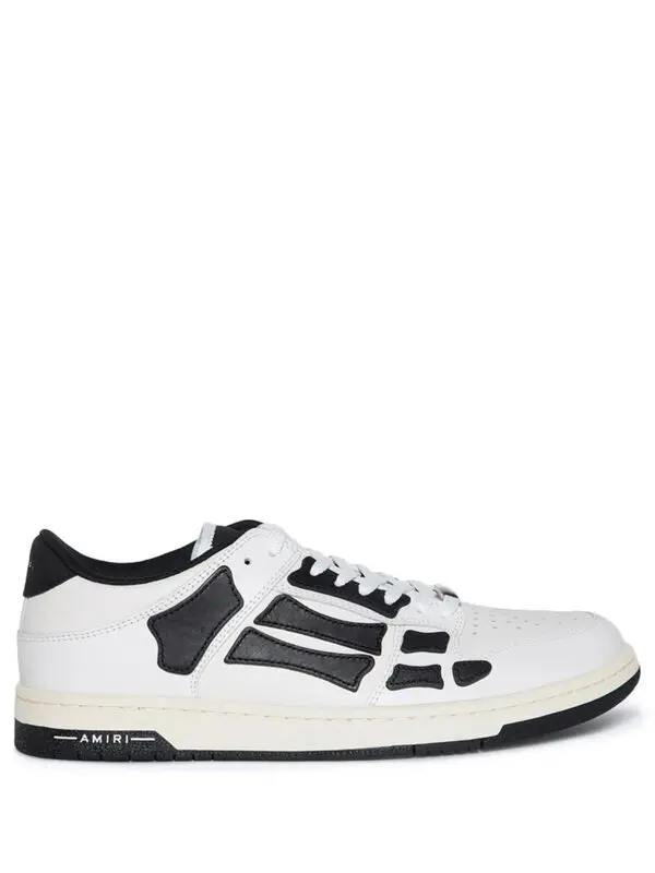 Amiri No-skeleton Leather Applique Sneaker With Two-tone Rubber Sole
