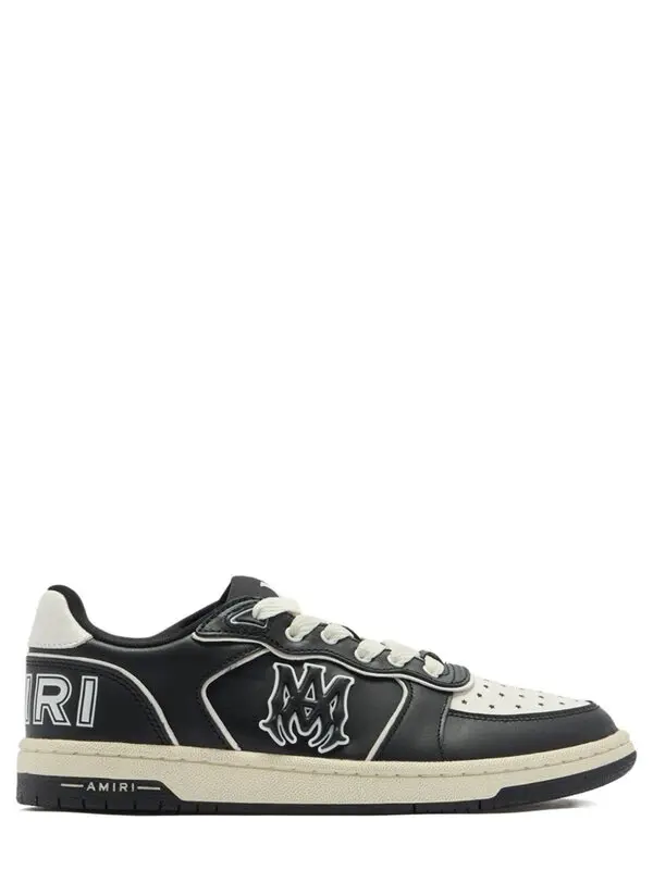 Amiri Vintage Effect Leather Sneakers - Nero