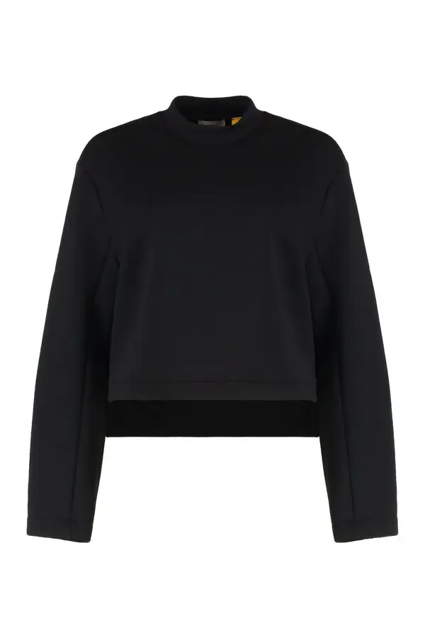 Moncler Techno Fabric Sweatshirt With Logo Patch