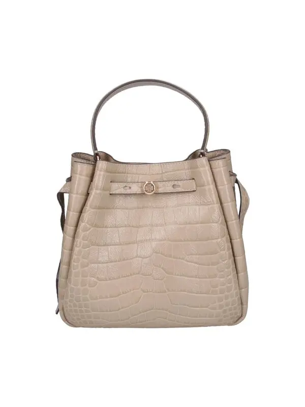 Tory Burch Croc Effect Leather Crossbody Bag