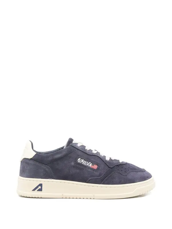 AUTRY Suede Sneakers With Micro-perforated Toe And Padded Collar - Blu