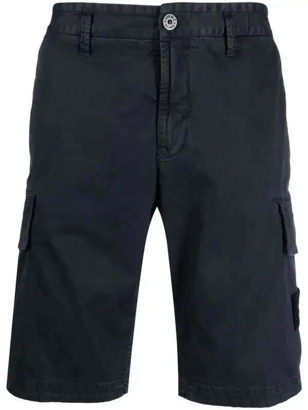 Stone Island Cargo Shorts With Concealed Snaps