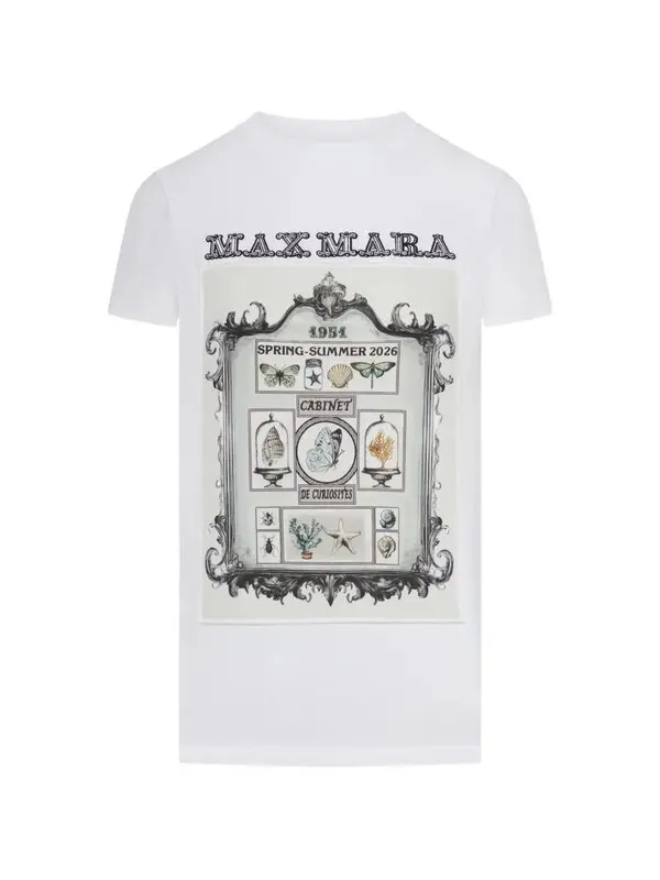 Max Mara Cotton Crewneck T-shirt - Bianco