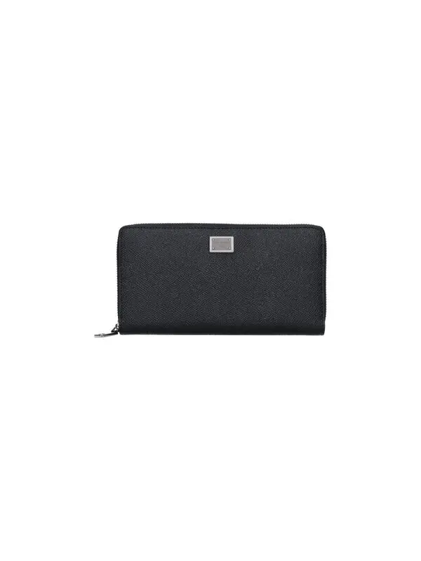 Dolce & Gabbana Textured Leather Zip-around Wallet