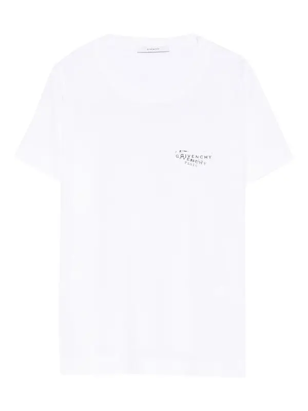 Givenchy Stamp Print Cotton Crew Neck T-shirt - Nero