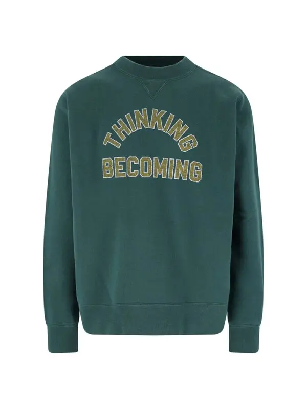 Sacai Graphic Crewneck Sweatshirt - Green