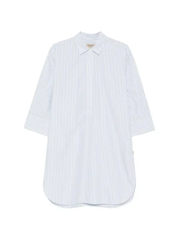 Woolrich Cotton Shirt With Concealed Front Button And Adjustable Cuffs