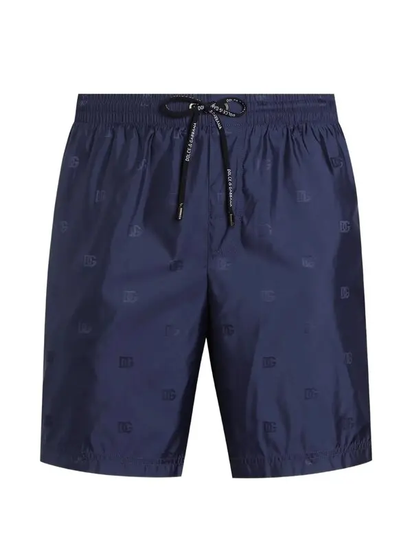 Dolce & Gabbana Logo-trim Stretch Waist Boxer Briefs With Drawstring & Matching Pouch Handbag - Blu