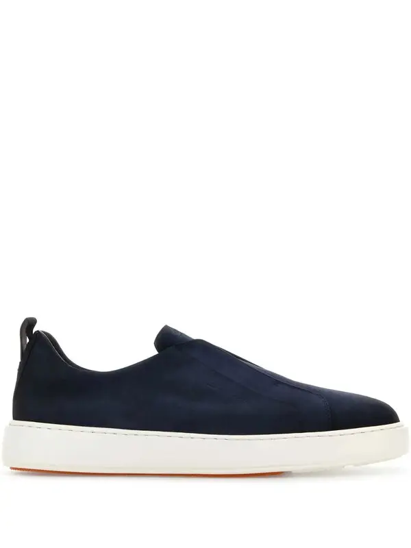 Santoni Stylish Calfskin Sneakers For