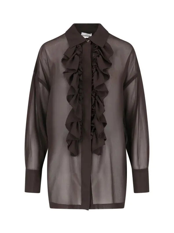 PAROSH 100% Polyester Button-front Shirt