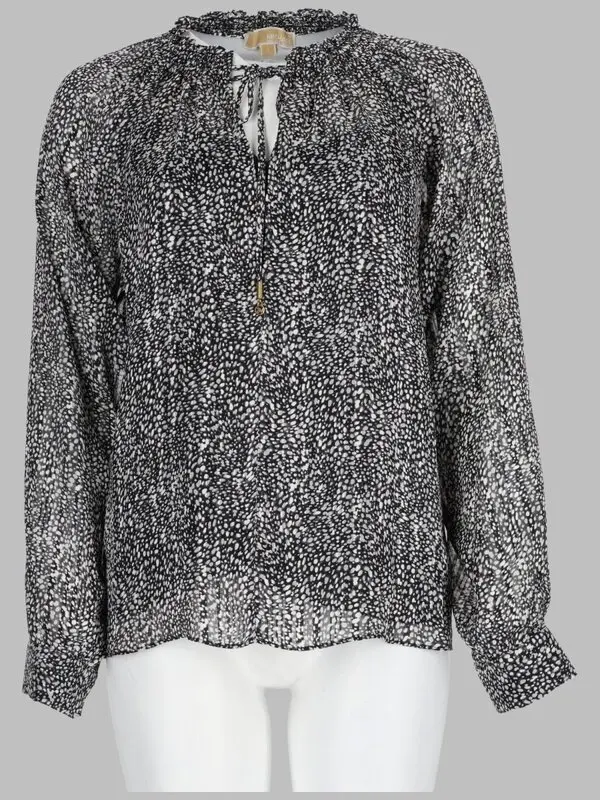 Michael Kors Printed Tie-neck Blouse - Multicolour