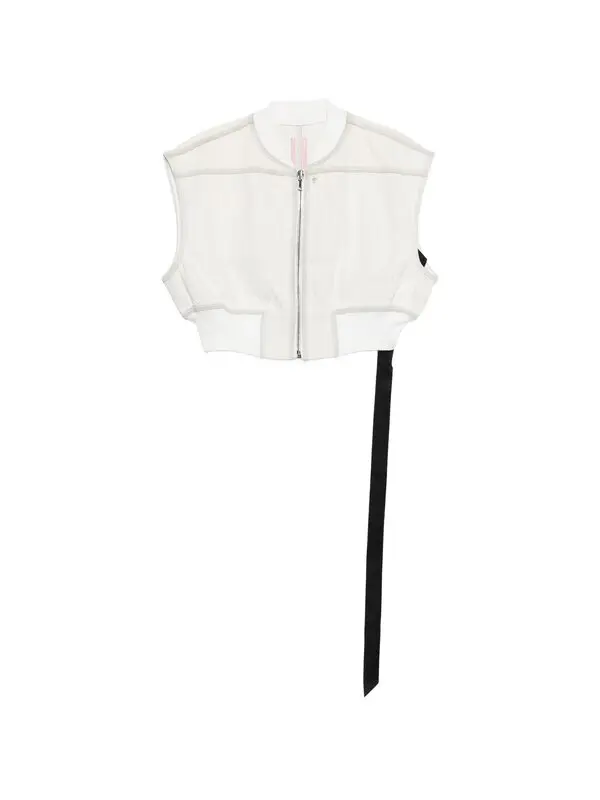 Rick Owens Sleeveless Cropped Zip-up Jacket