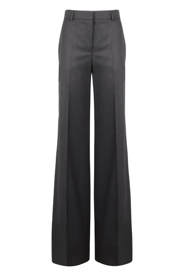 Stella McCartney Wool Flared Trousers With Side Pockets