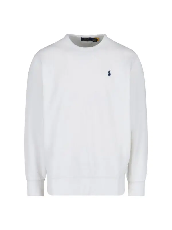 Polo Ralph Lauren Cotton-blend Crewneck Sweatshirt - White