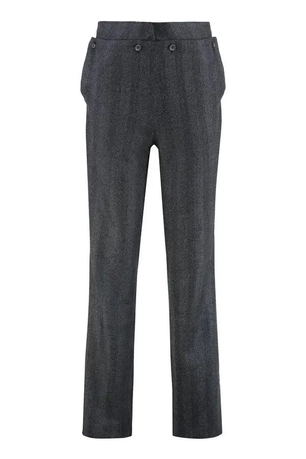 BATAKOVIC High-waist Pinstripe Straight-leg Trousers