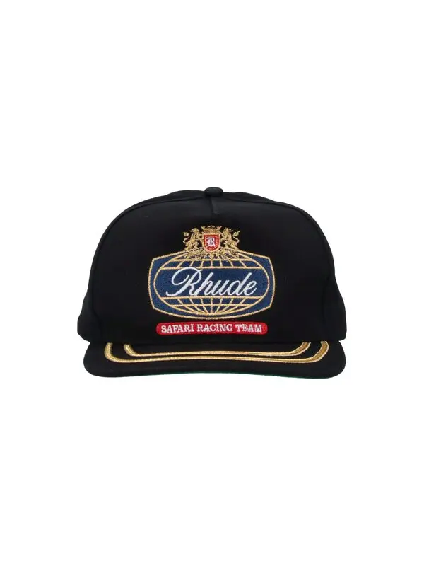 Rhude Embroidered Graphic Baseball Cap - Black