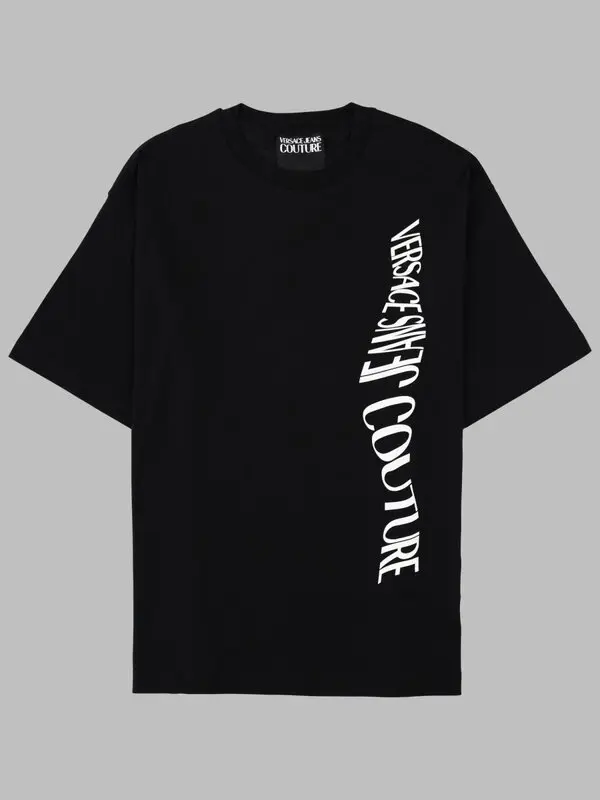 Versace Graphic Logo Cotton T-shirt - Black