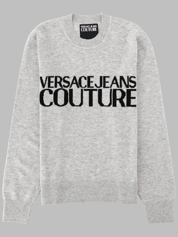 Versace Logo Crewneck Sweater - Grey