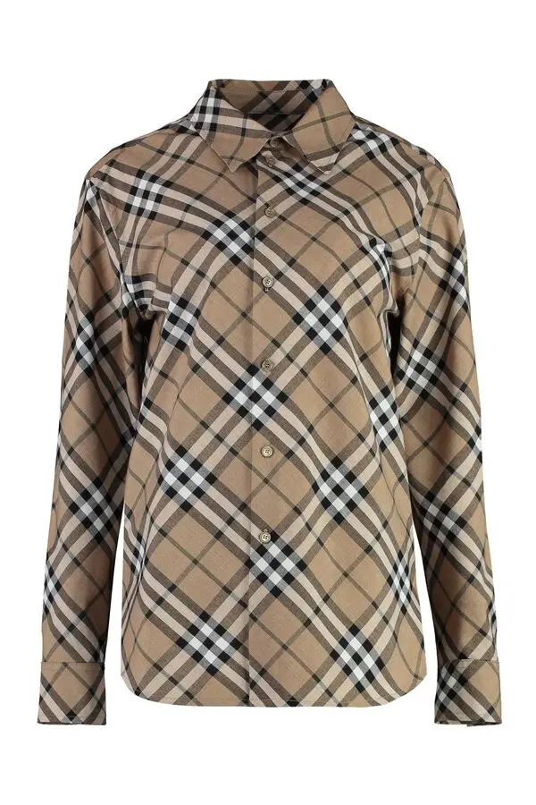 Burberry Checkered Design Cotton Shirt