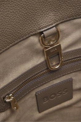 BOSS Leather Bucket Bag With Gold-tone Hardware