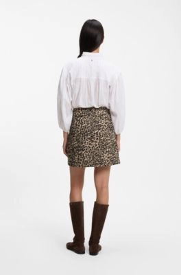 BOSS Leopard Jacquard Mini Skirt