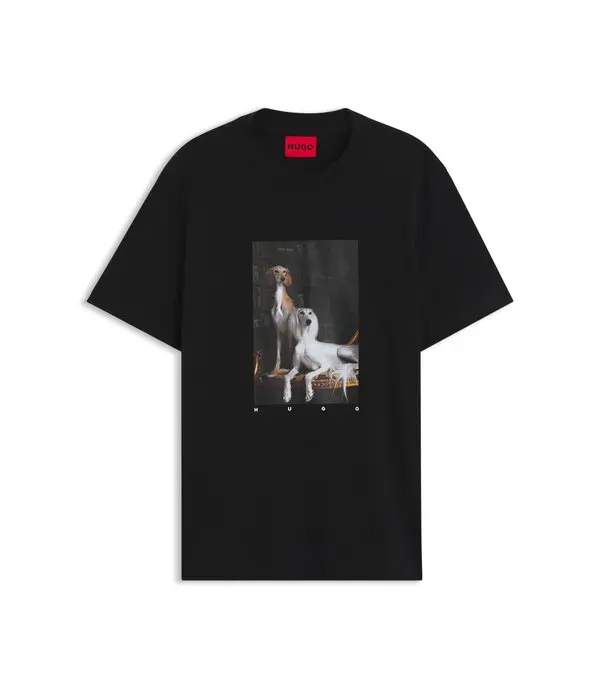 Hugo Cotton-jersey T-shirt With Graphic Print
