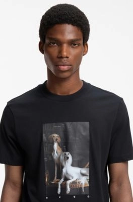 Hugo Cotton-jersey T-shirt With Graphic Print