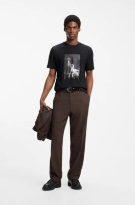 Hugo Cotton-jersey T-shirt With Graphic Print