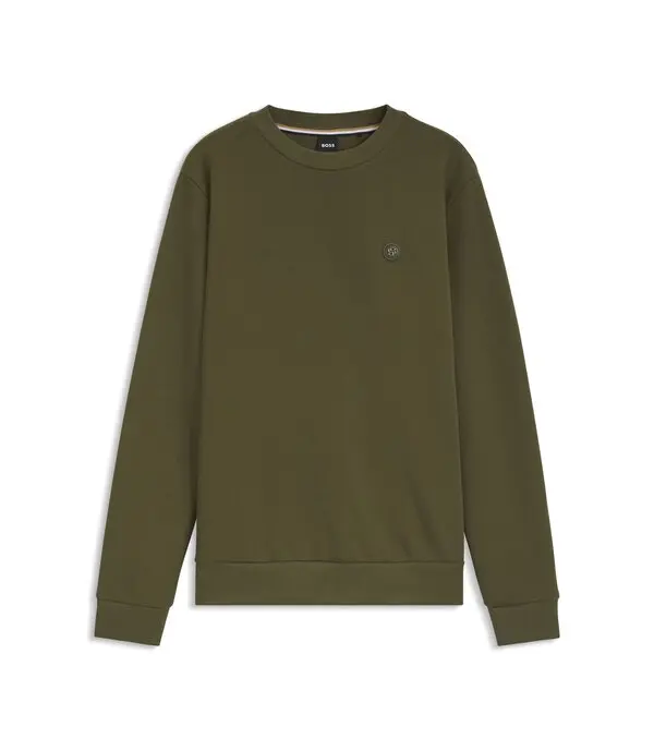 BOSS Cotton-blend Sweatshirt With Monogram Detail