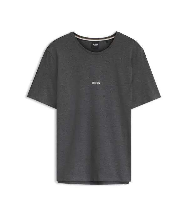 BOSS Stretch-cotton Pajama Top With Signature-stripe Tape